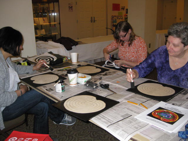 The Labyrinth Project @ Wilson College: Start of Collage Finger Labyrinth
